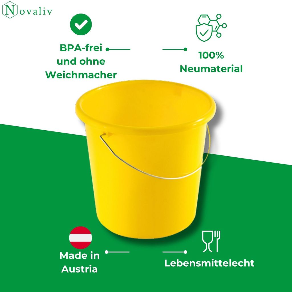 Novaliv 10 Stück Eimer 5L Gelb mit | Kaufland.de