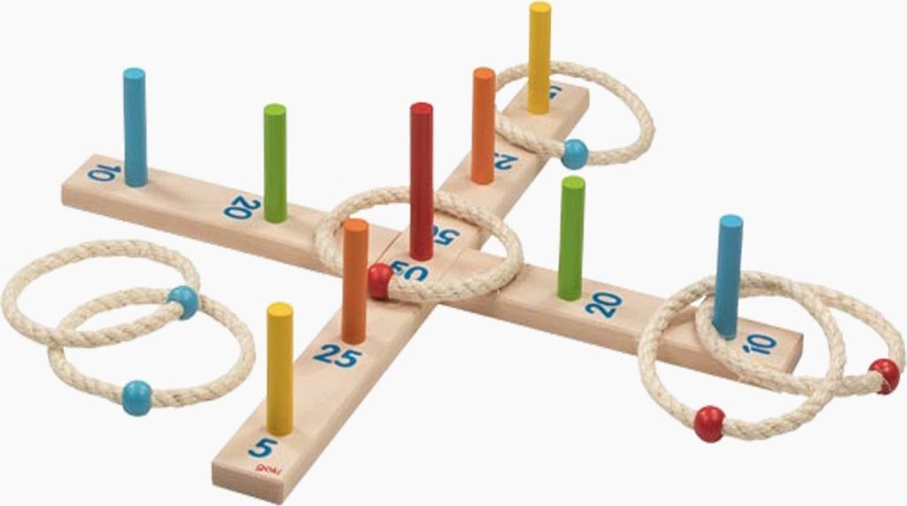 Goki Hoopla game with 6 sisal rings, Hádzací krúžok, 3 rok