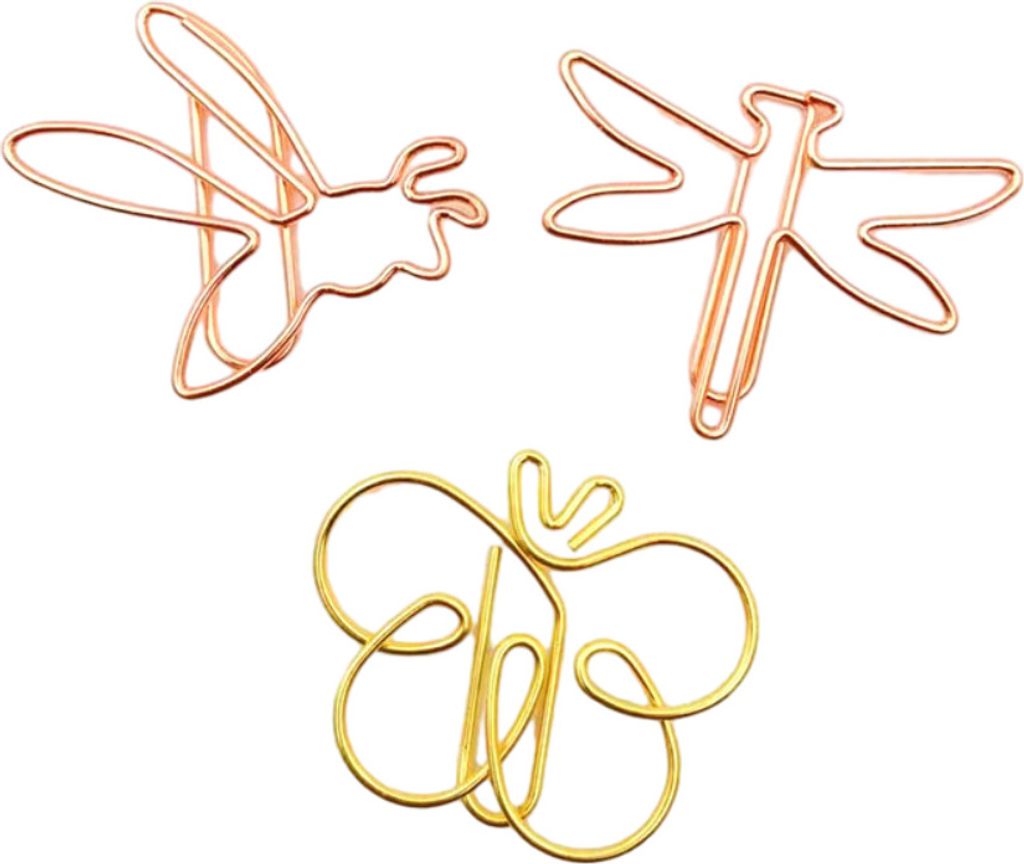 Sponky na papír Motýli, vážky, včely, 30 ks | Kaufland.cz