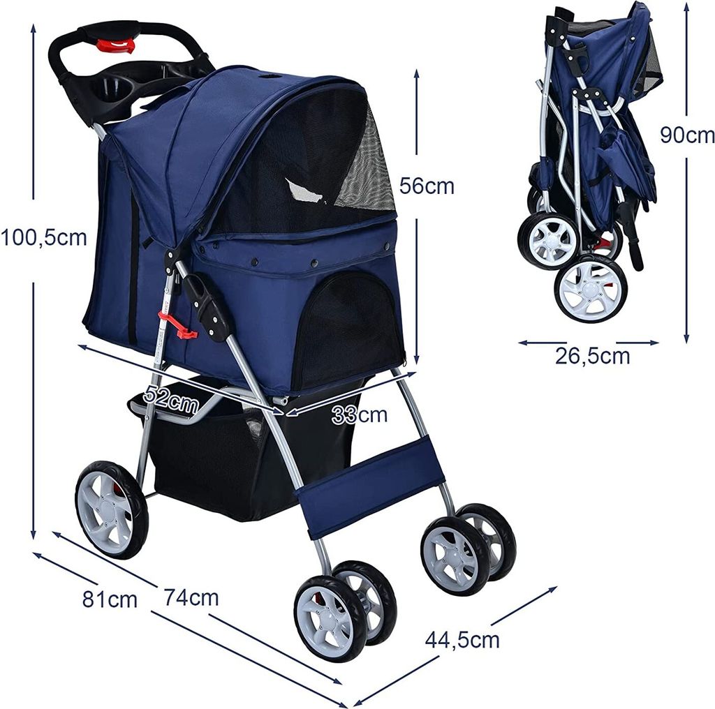 COSTWAY Kočík pre psov do 15 kg, kočík pre | Kaufland.sk