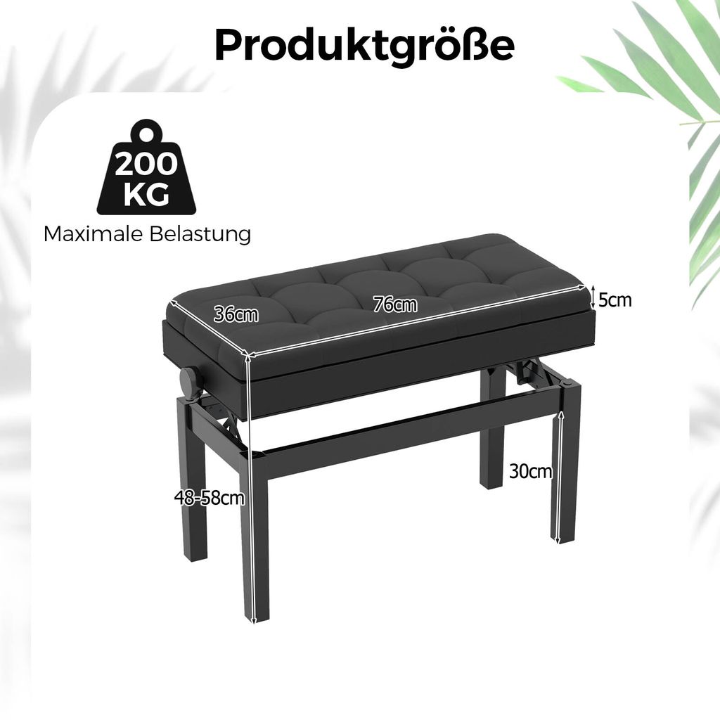COSTWAY Klavierhocker höhenverstellbar, | Kaufland.de