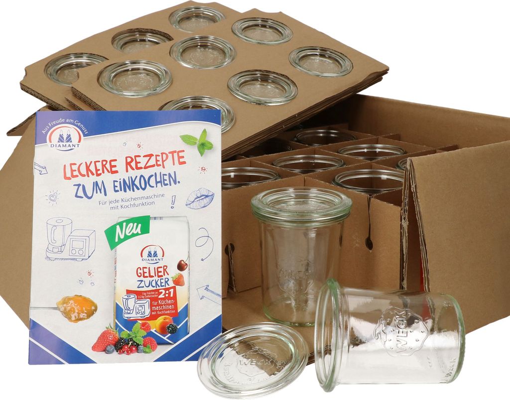 sada 12 sklenic Weck 160 ml s 12 skleněnými | Kaufland.cz