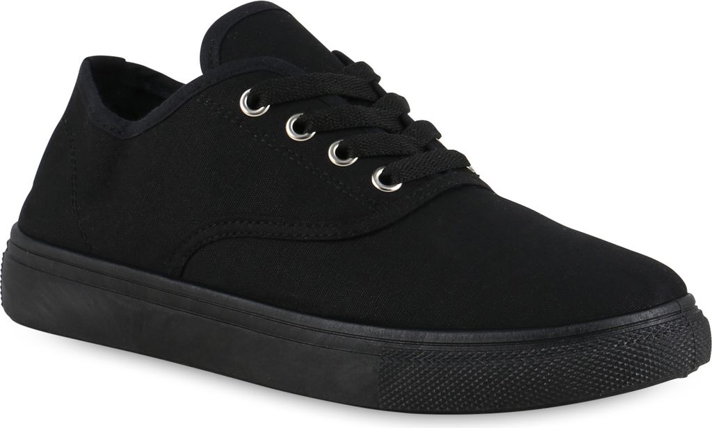 Sneaker Damen Schwarz Stoff