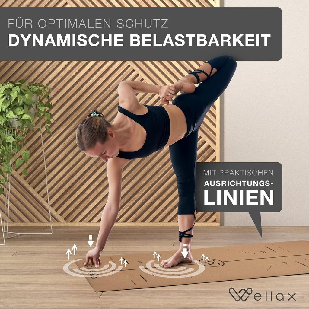 Wellax Yogamatte Kork - 100% natürliche | Kaufland.de