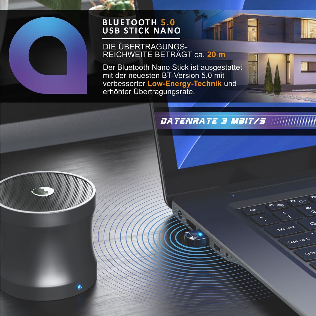 Aplic USB Bluetooth Stick Nano - BT V5.0 | Kaufland.sk