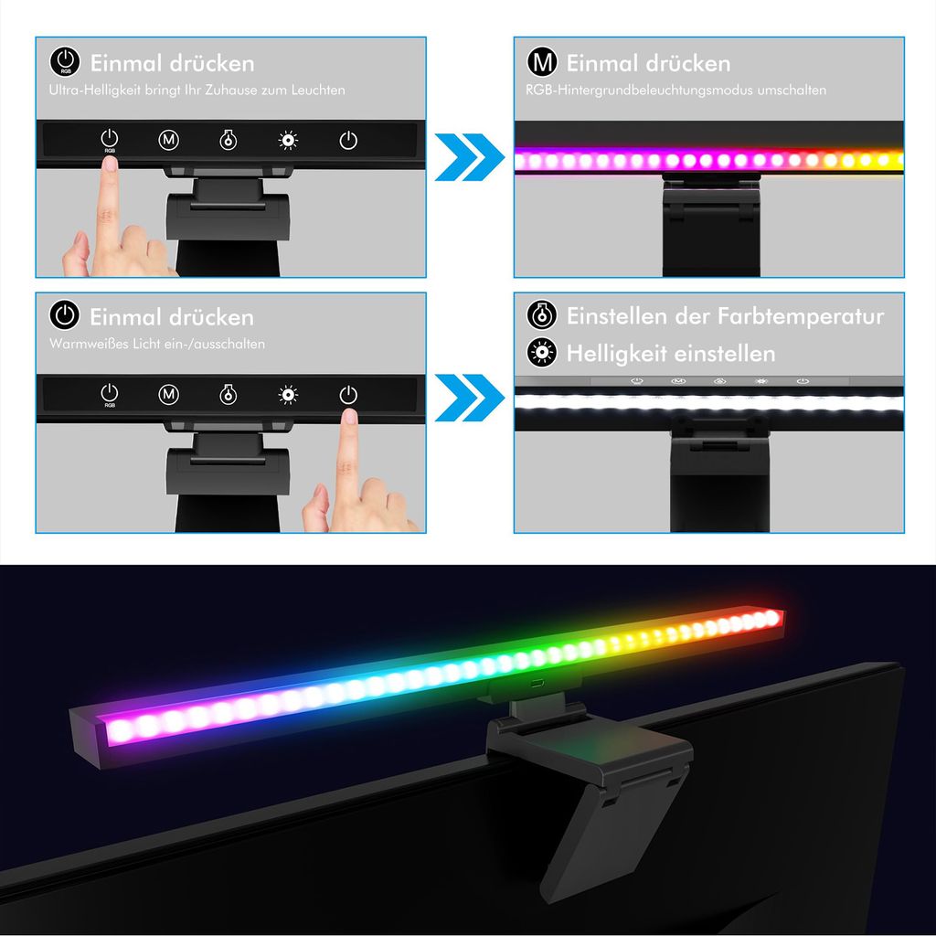 LED Lightbar Bluetooth Computer Monitor Lampe | Kaufland.de