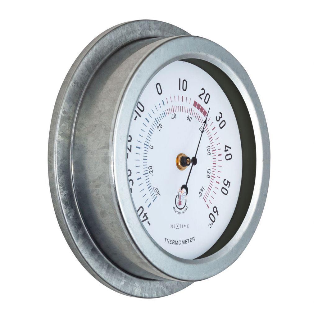 NeXtime Wand-Thermometer Lily Metall silber Ø | Kaufland.de