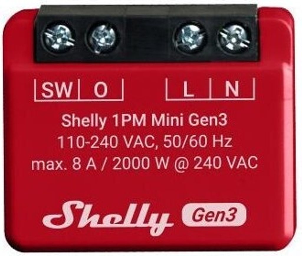 Shelly 1PM Mini Gen3 Smart Switch 1P Red | Kaufland.sk