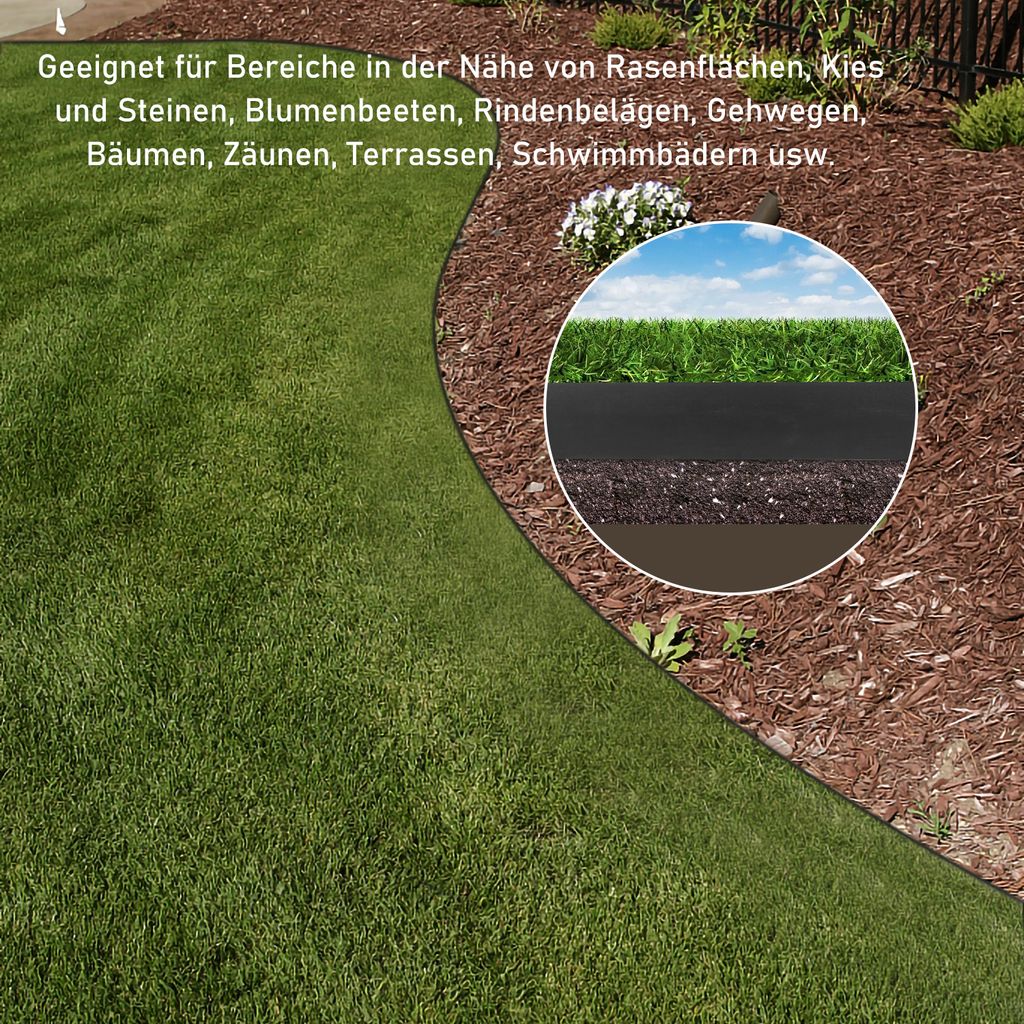EINFEBEN Rasenkanten 10 cm hoch Beetumrandung | Kaufland.de