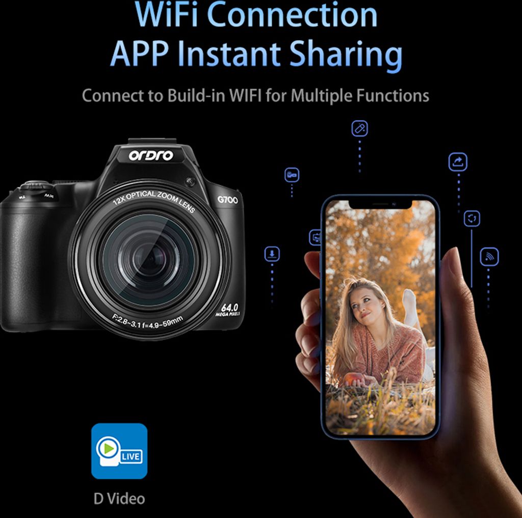 ORDRO G700 4K-Digitalkamera, WiFi, digitale | Kaufland.de