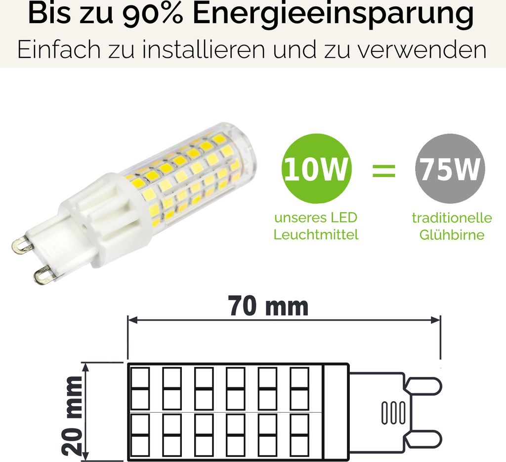LUMILED LED žárovky G9 Sada 4 LED 10W = 75W | Kaufland.cz