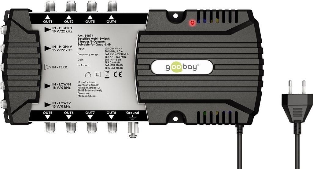 GOOBAY SAT multipřepínač 64874, 5/8 | Kaufland.cz