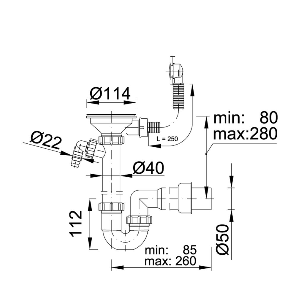Siphon Waschbecken Geräteanschluss | Kaufland.de