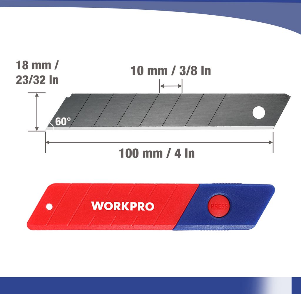 WORKPRO Cuttermesser Klingen 18mm 100 Stück | Kaufland.de
