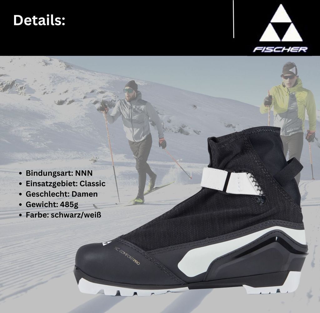 Fischer XC Comfort PRO Boots Black/Grey 8,5 | Kaufland.de