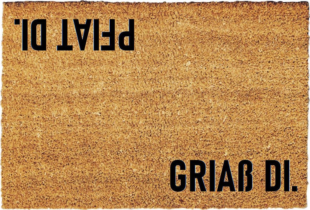 Griaß di Pfiat di. Kokos-Fußmatte | Fußabtreter