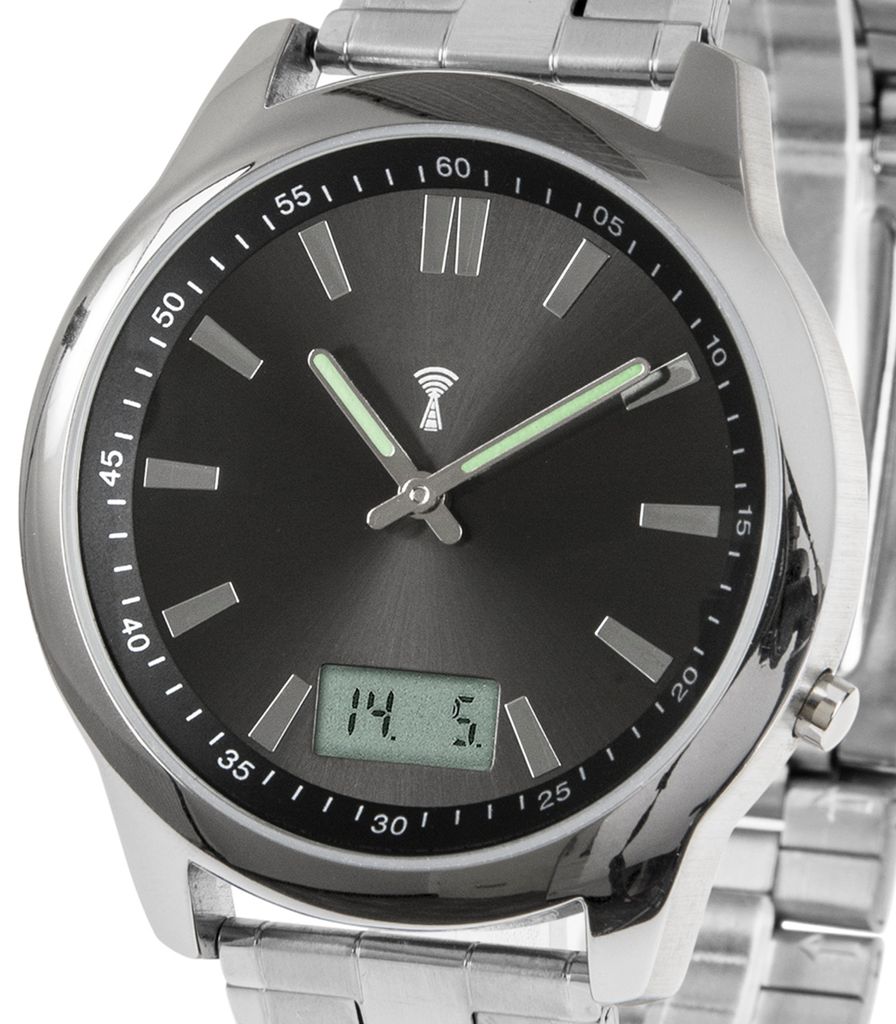 Funk-Armbanduhr, Edelstahl, mit Datum + | Kaufland.de