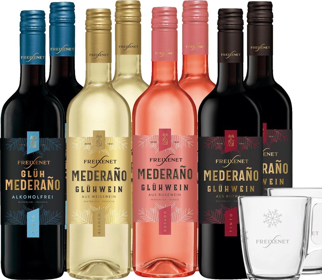 Mischpaket Freixenet Mederaño Glühwein & 2 Glühweingläser