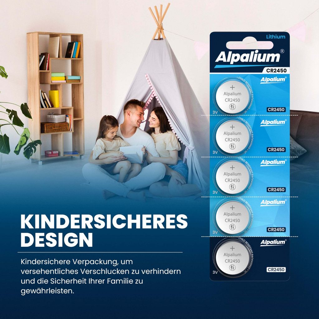 CR2450 Knopfzelle Batterie 5 Stück Alpalium | Kaufland.de