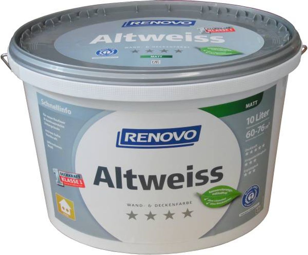 Renovo Wand- Deckenfarbe Altweiss matt 10 L | Kaufland.de