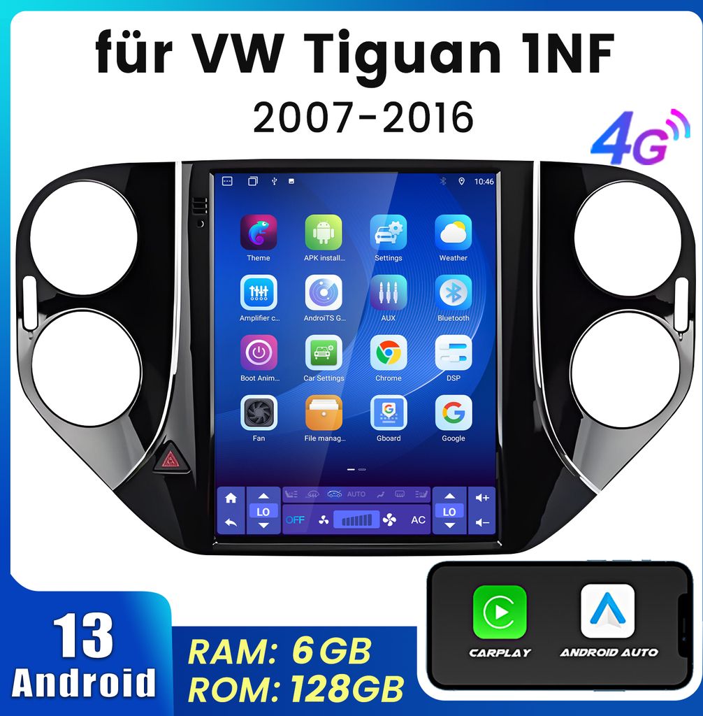 6+128G 9.7'' Carplay Android 13 Autoradio Für | Kaufland.de