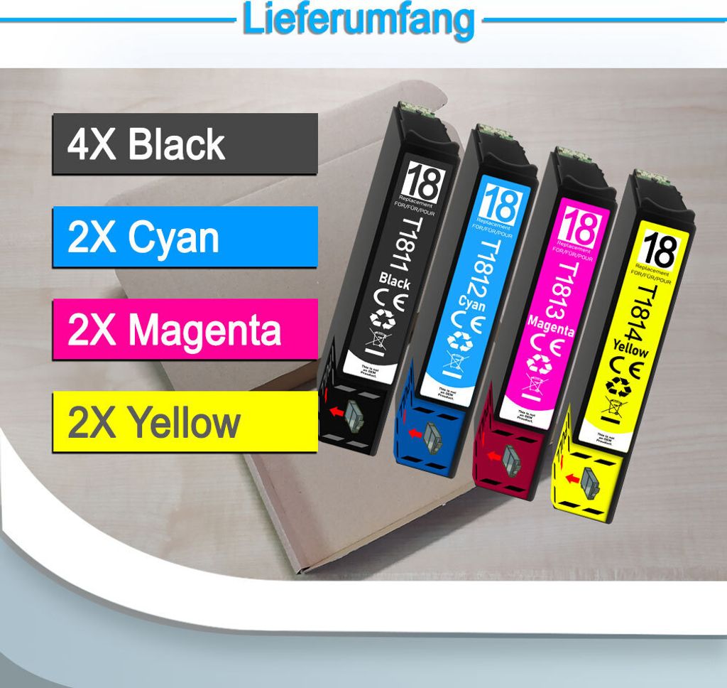 10er Pack Druckerpatronen 18 18XL kompatibel | Kaufland.de
