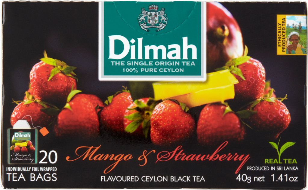 Dilmah Mango & Strawberry Ceylon Black Tea 40 G (20 X 2 G)