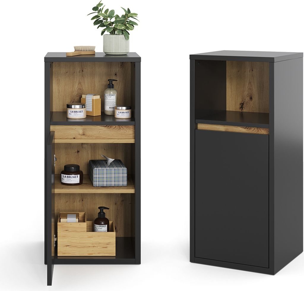 Vicco Viola, 37.8 x 80 cm, Anthracite/Oak | Kaufland.sk