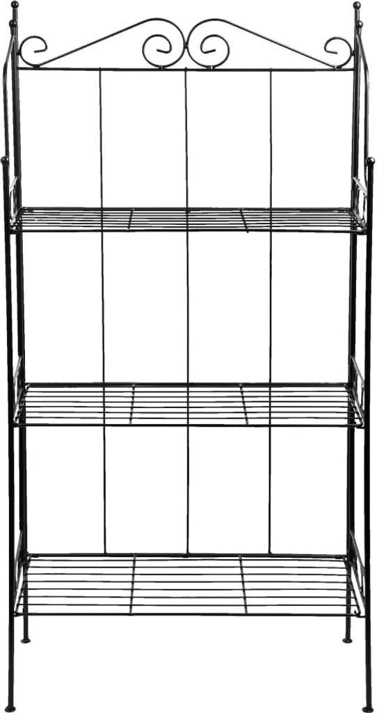 Esschert Etagere Schwarz mit 3 Böden 55,5 x 109,6 cm