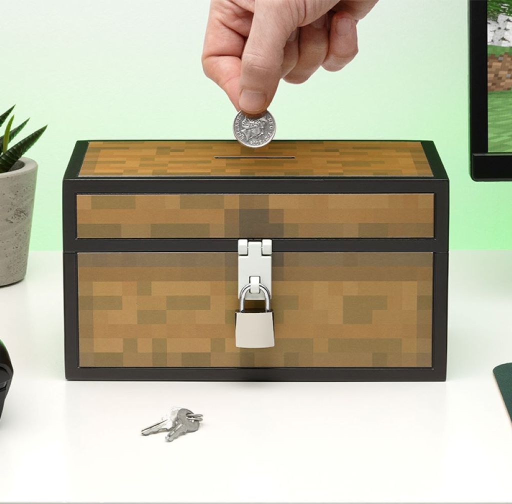 Minecraft Spardose Minecraft Chest Money Box multicolor