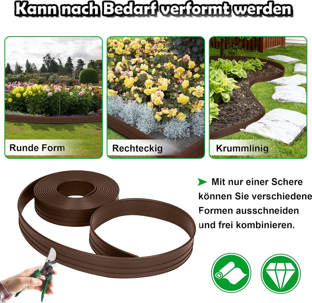 YARDIN Flexibilní plastové obruby trávníku - | Kaufland.cz