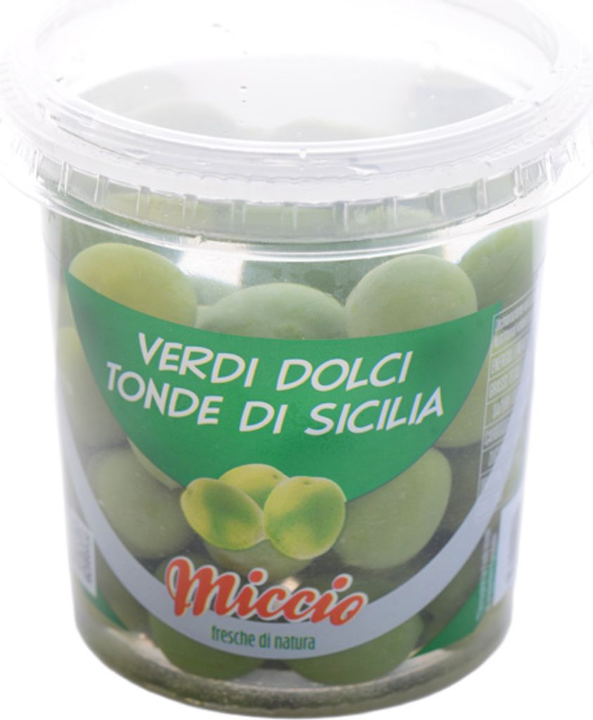 Olive Verdi Tonde Sicilia grüne Oliven 200g - Miccio