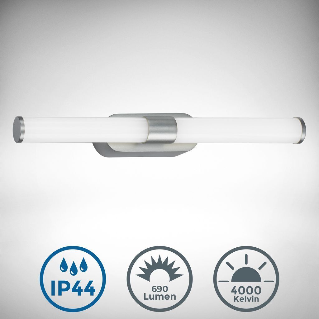 LED Spiegelleuchte 40cm Badlampe Wand Strahler silber 7W