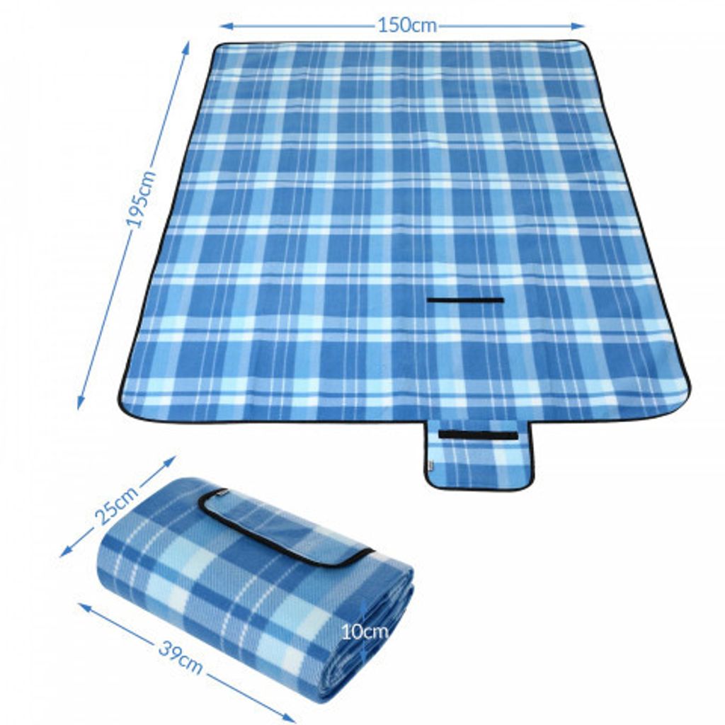 Pikniková deka voděodolná 195x150cm | modrá | Kaufland.cz