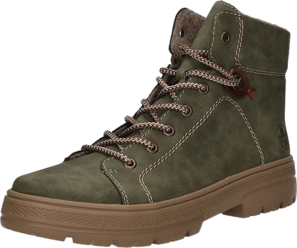 Rieker scarpe da donna stivali stringati verde tempo