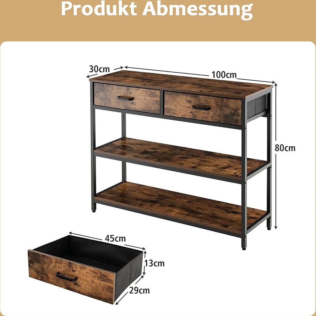 Konsolentisch Mit Schublade Und Ablage 1
