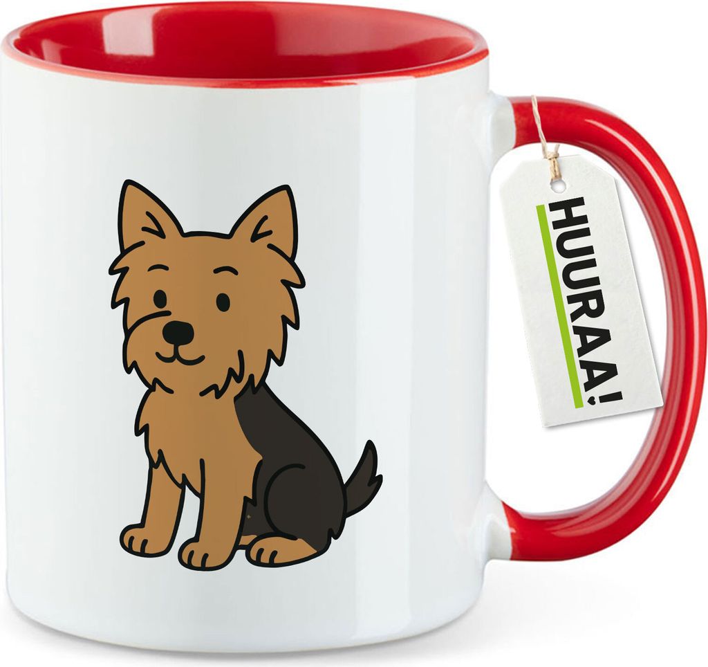 Huuraa Teetasse Yorkshire Terrier Yorkie Comic Geschenk