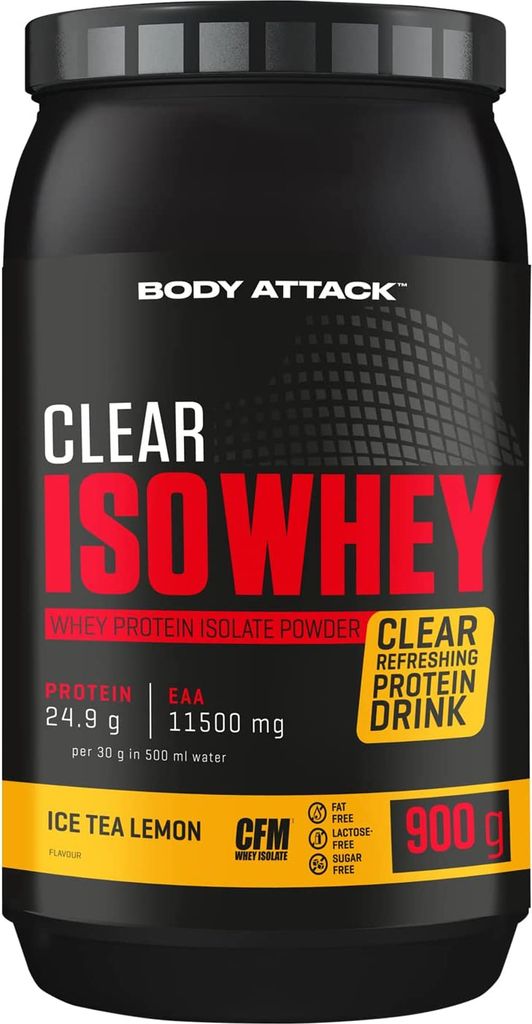 Body Attack Clear Iso-Whey 900g Ice Tea Lemon