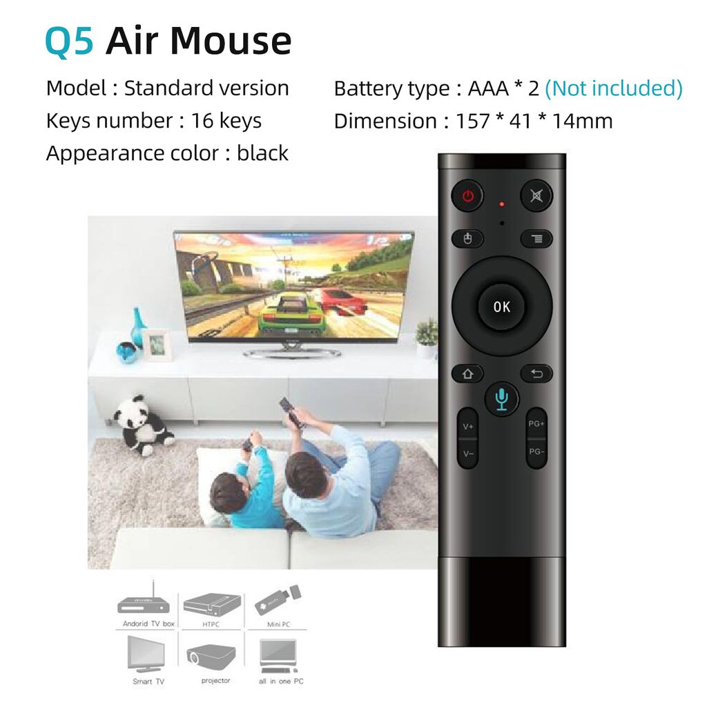 Q5 TV Voice Remote Air Mouse 2.4G Wireless | Kaufland.de