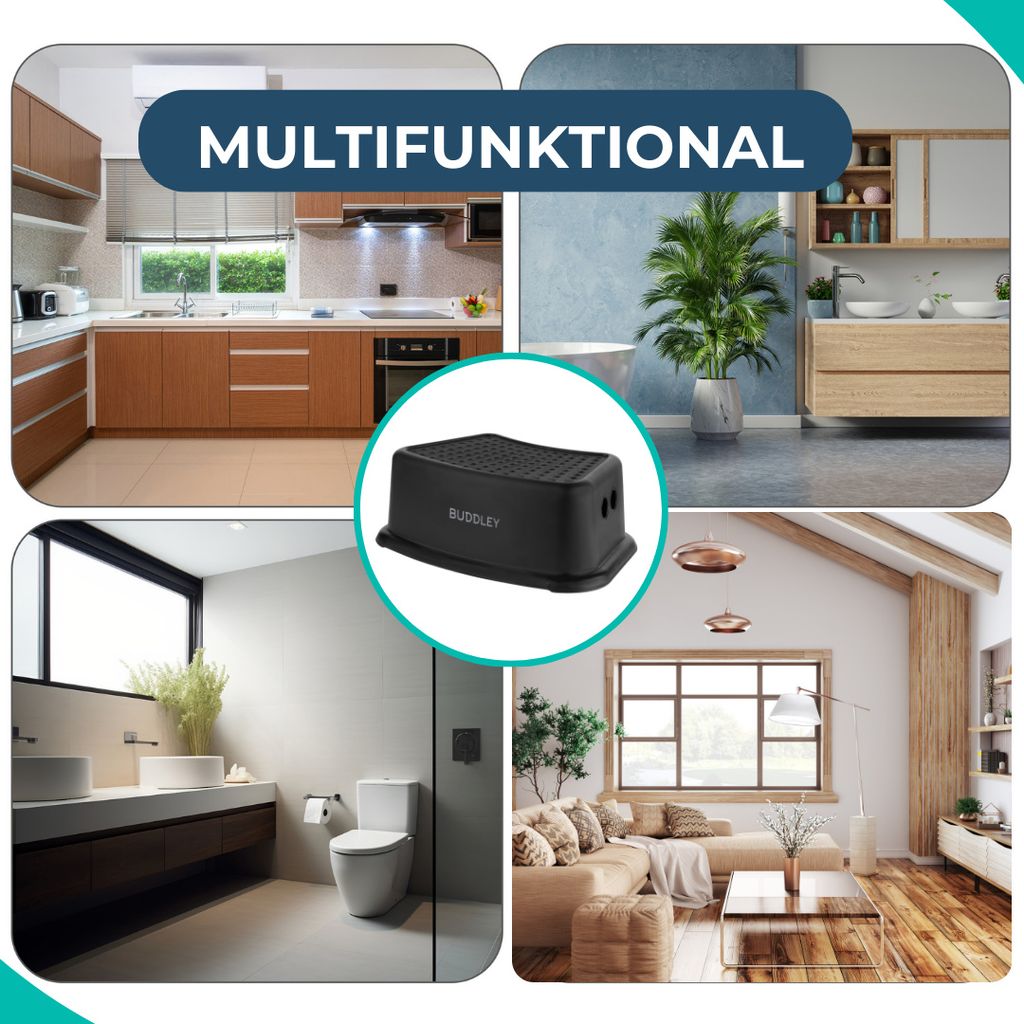 B332 PP Hocker Schwarz Fußhocker & -bänke | Kaufland.de