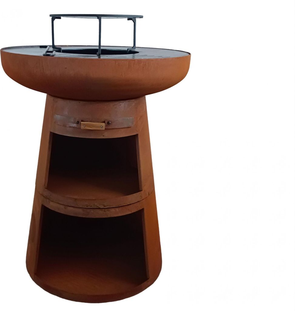 Runder Grill mit runder Stahlplatte und Rost | Kaufland.de