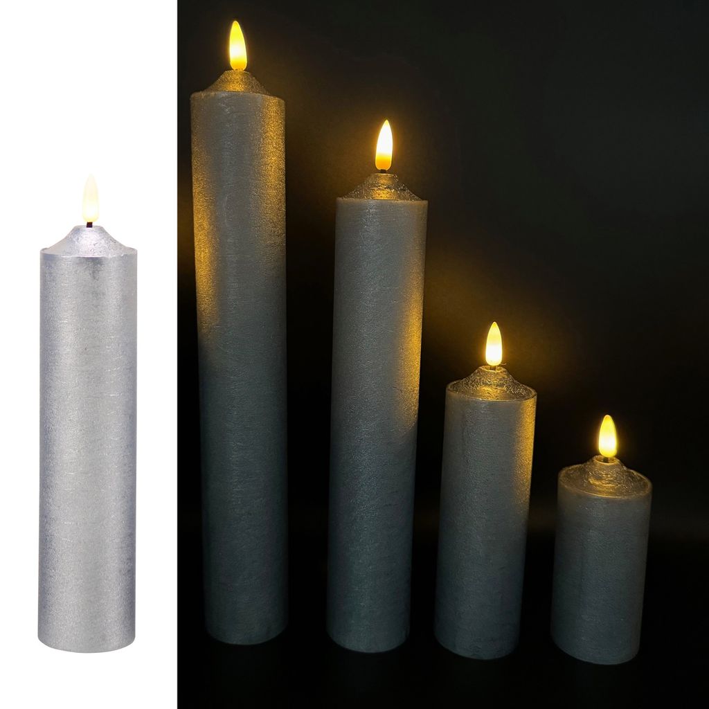 5 LED Kerzen XL Set aus Echtwachs mit | Kaufland.de