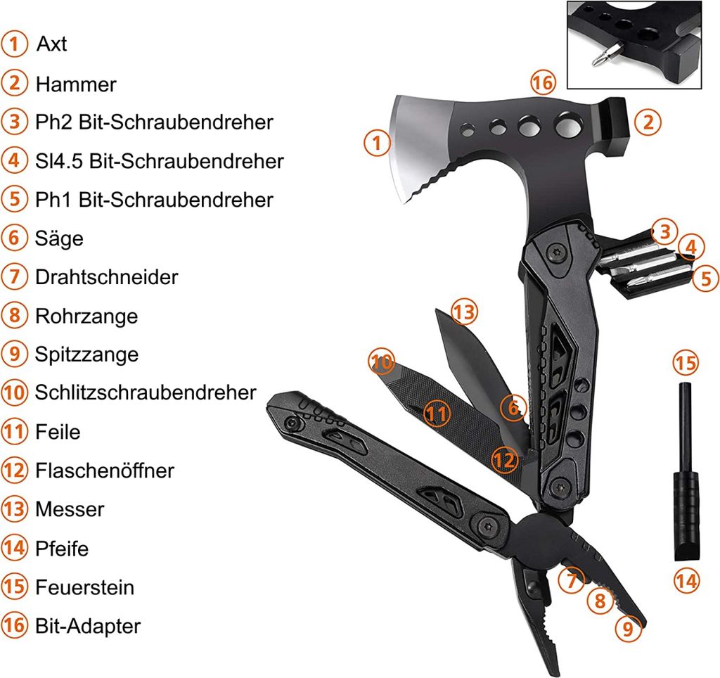 Multifunktionswerkzeug Axt-Hammer-Zange, | Kaufland.de