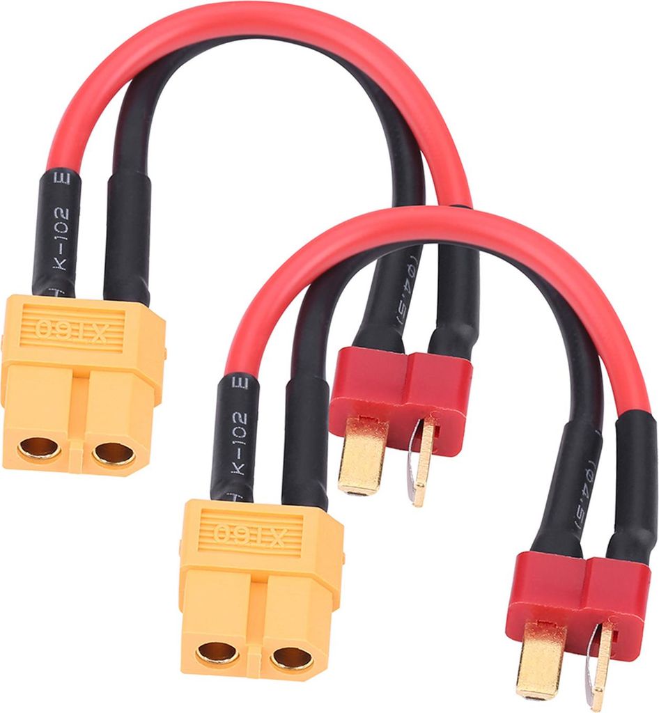 2Stk/Set RC Adapter Stecker Konverter Silikonkabel