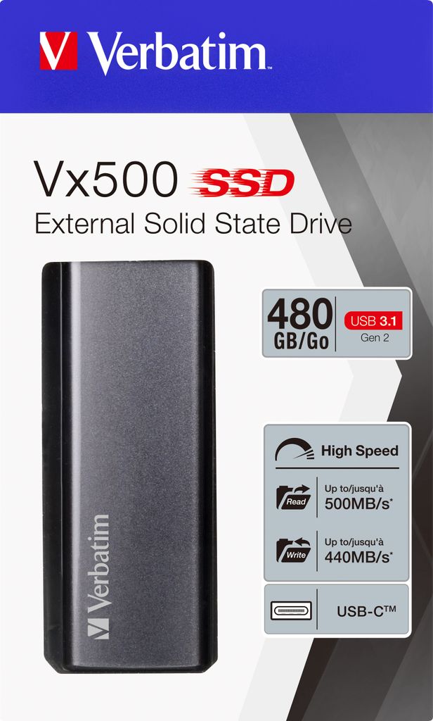 Verbatim Vx500 - Solid-State-Disk - 480 GB - externí