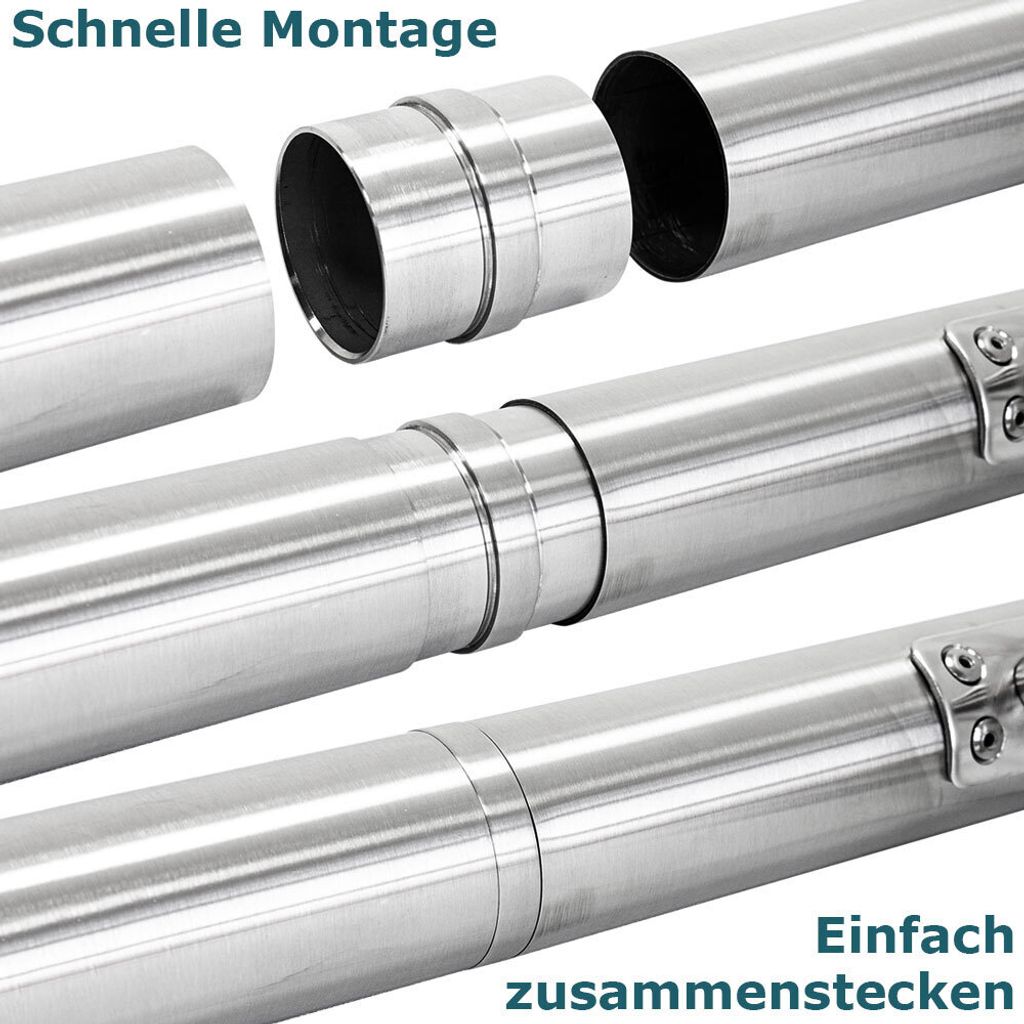 2x Edelstahl Rohr Verbinder Rohrverbinder mit | Kaufland.de