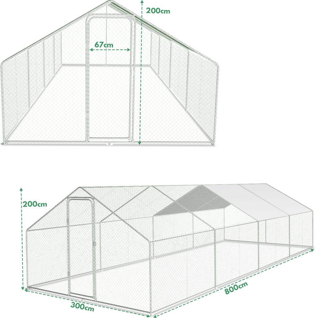 Yakimz ohrada pre voľný výbeh 3x8x2m - kovový | Kaufland.sk