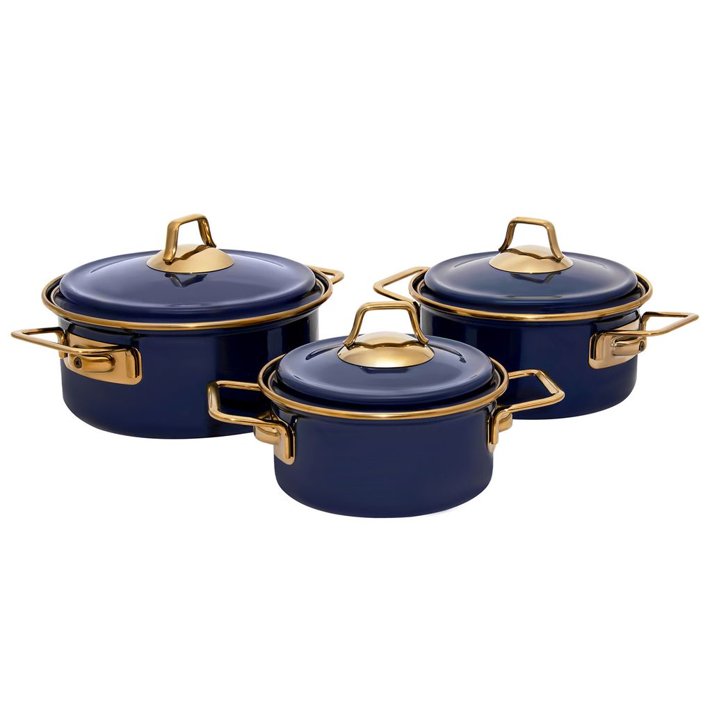 Karaca Piraye Emaille 3-tlg. Kochgeschirr-Set | Kaufland.de