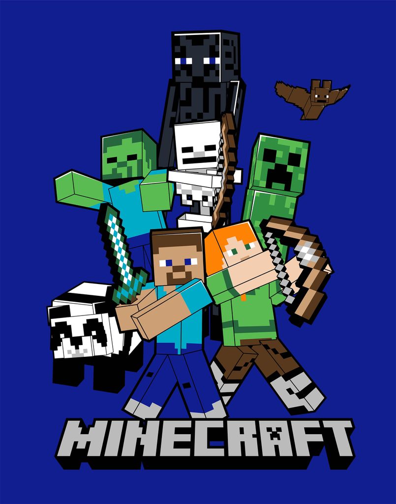 Dětská deka Minecraft Time to Mine 110x140 cm | Kaufland.cz