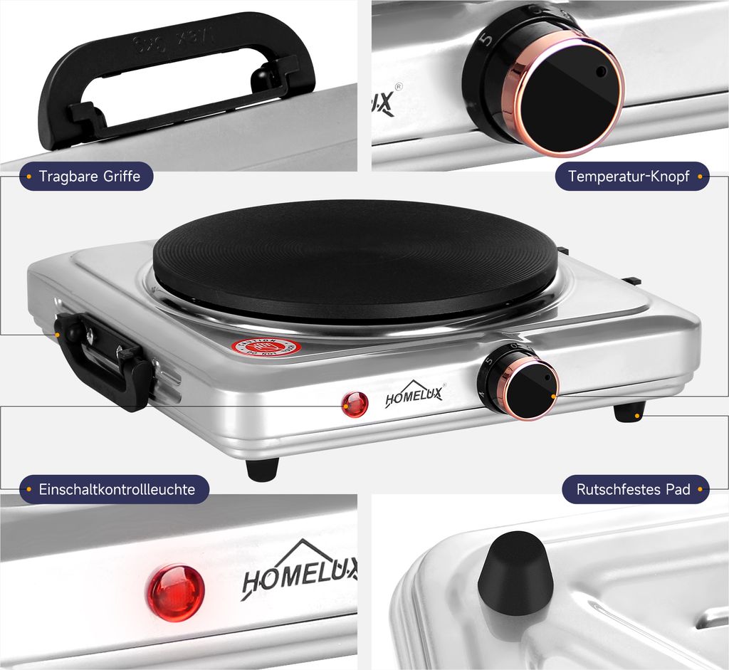 Homelux Kochplatte 1000W Herdplatte mit | Kaufland.de